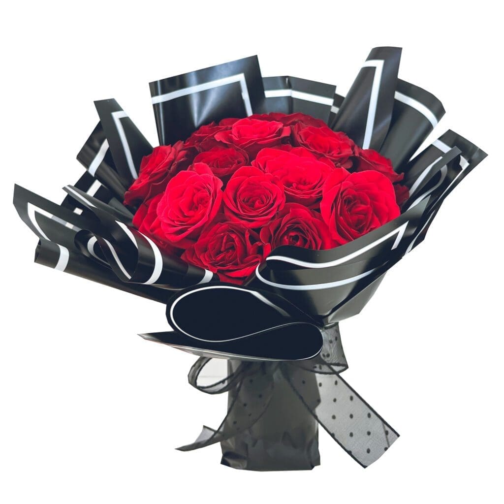 Scarlett Rose Fresh Flower Bouquet - PartyPerfect.my