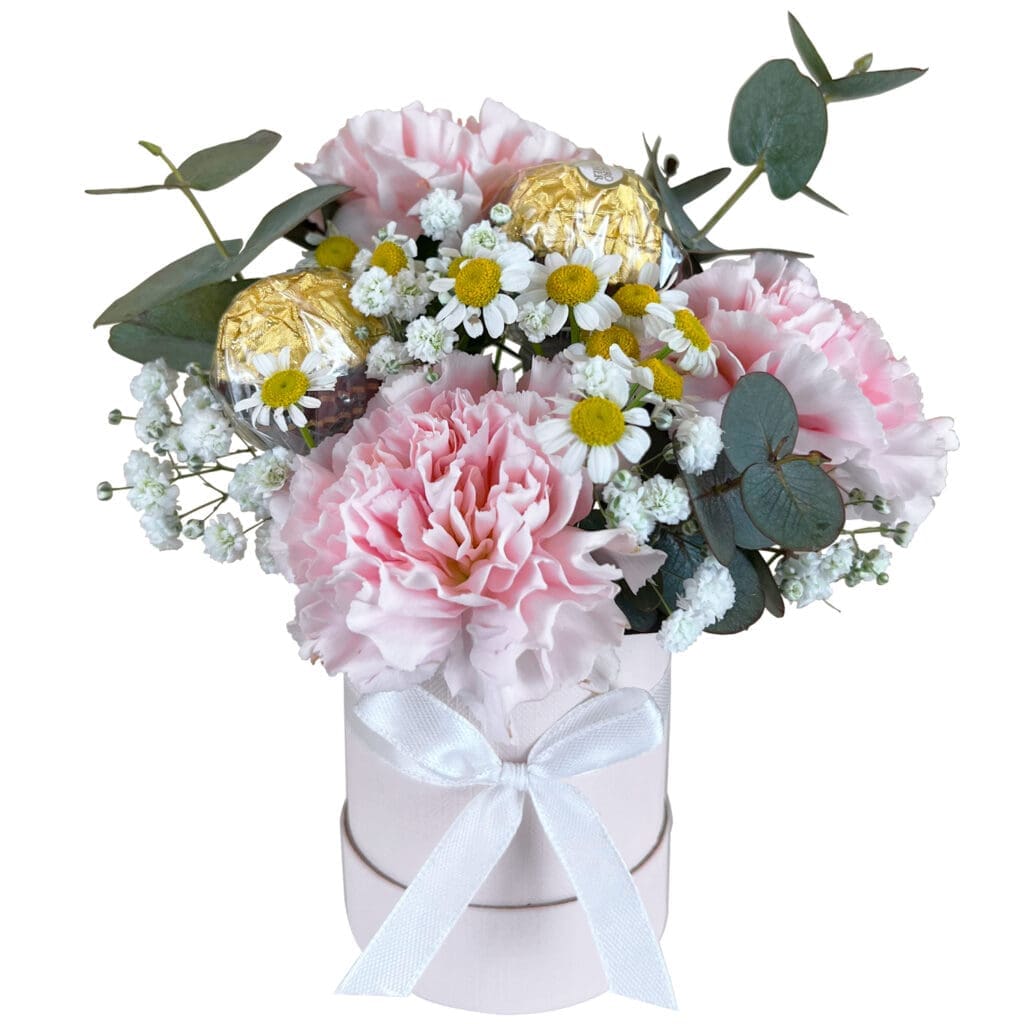 Mini Ava Daisy Rocher Flower Box. Delivery in 3 hours.